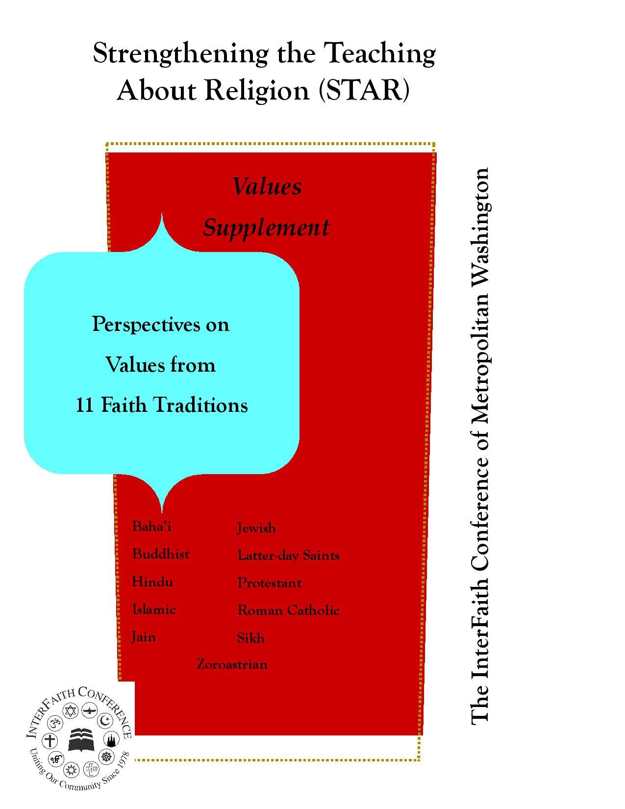 STAR - Values Supplement (Paper) - InterFaith Council of Metropolitan ...