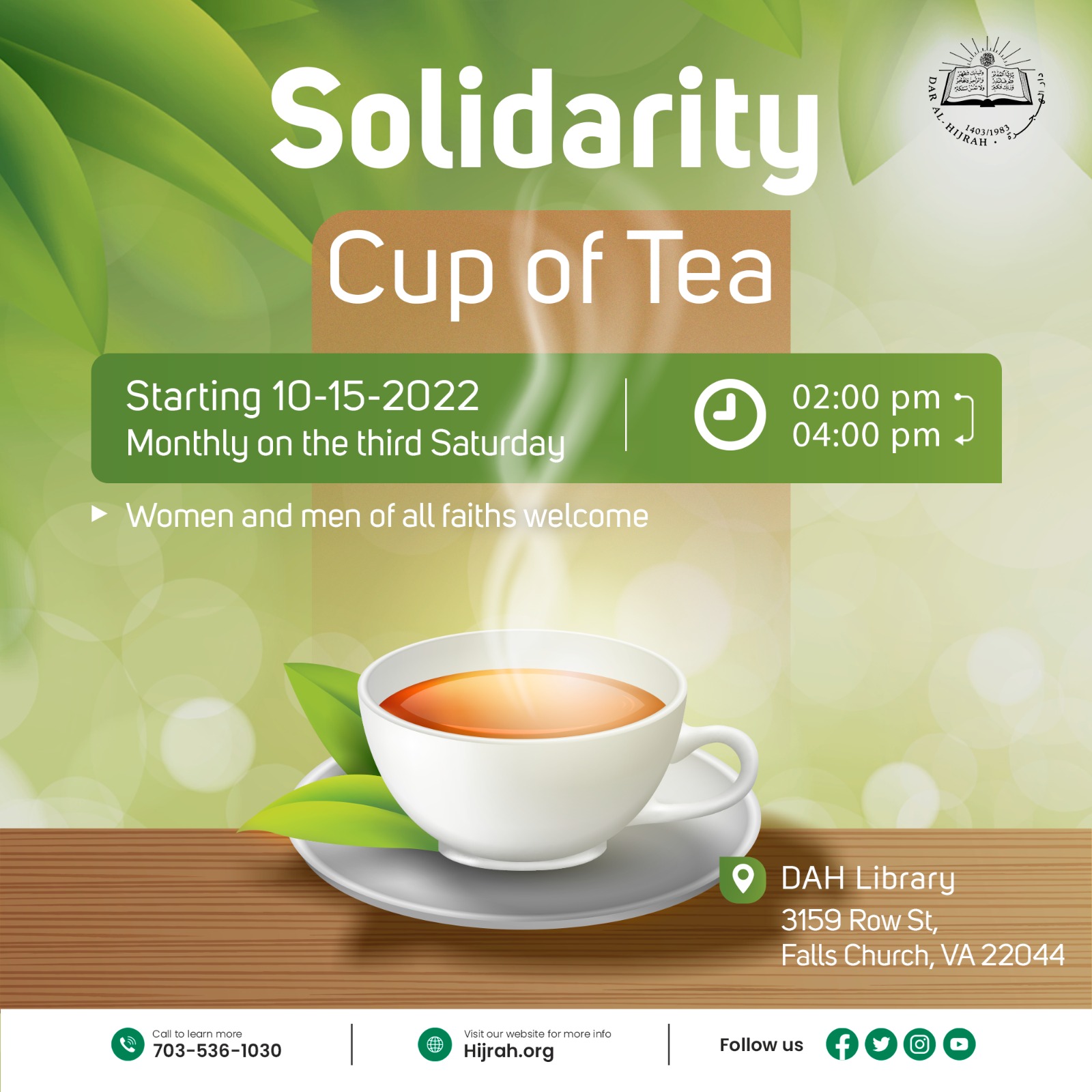 Solidarity Cup of Tea - InterFaith Council of Metropolitan Washington